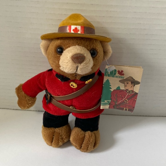 RCMP | Toys | Vintage Rcmp Teddy Bear Plush With Tag Royal Canadian ...